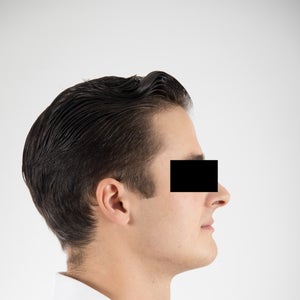 chiselled cheekbones